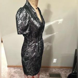 French Connection | Dresses | French Connection Metallic Embroidered ...
